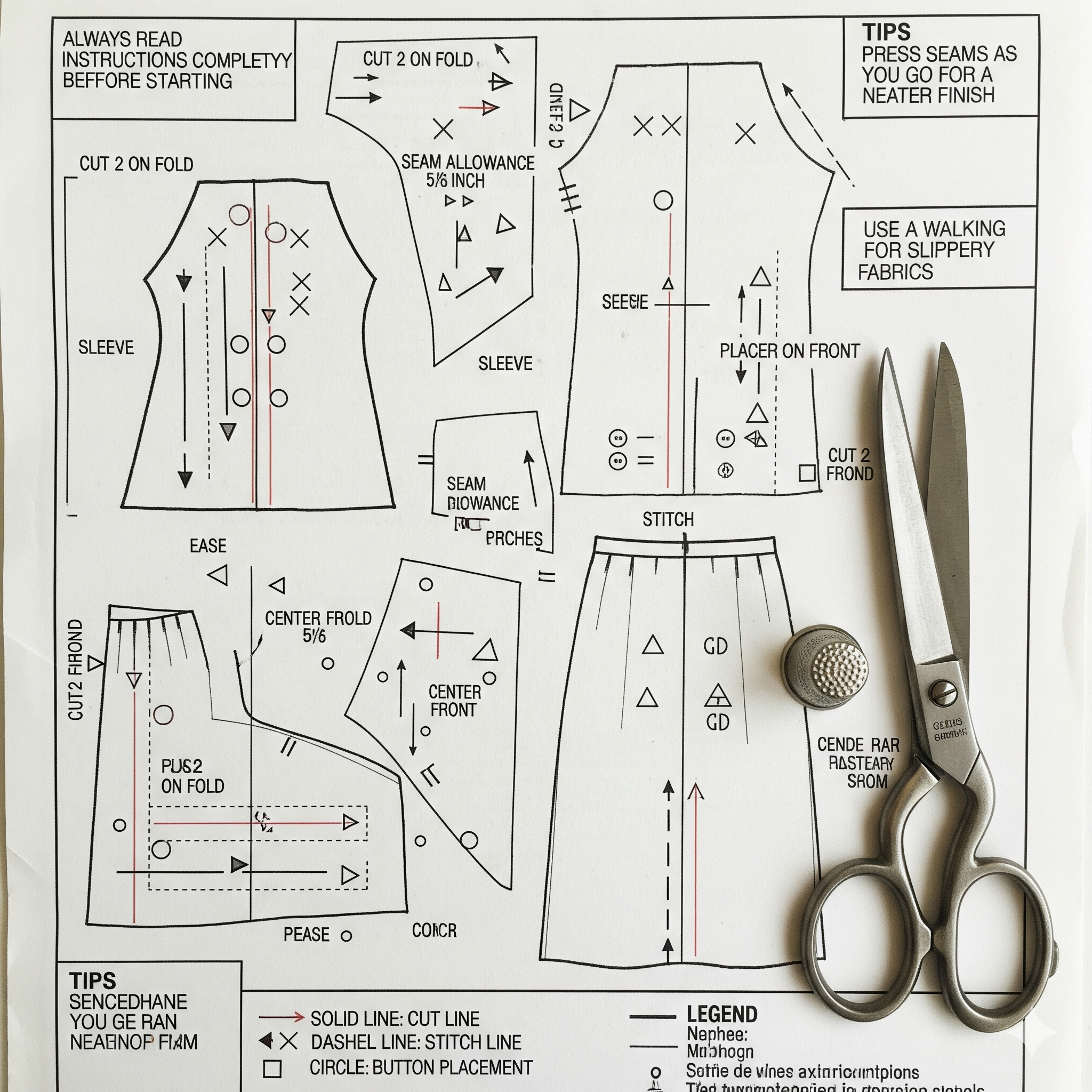 How to Read a Sewing Pattern: Symbols, Terms, and Tips